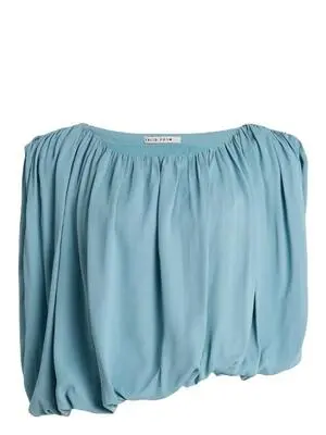 THIRD FORM Seraphix Draped Cropped Top - Blue