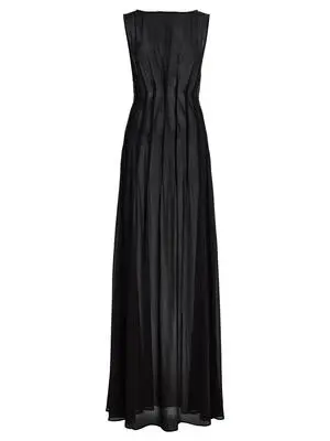 Arcina Ori Audrey Crepe-georgette Maxi Dress - Black