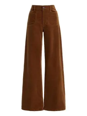 FRAME Le Slim Palazzo Modernist Corduroy Pants - Brown