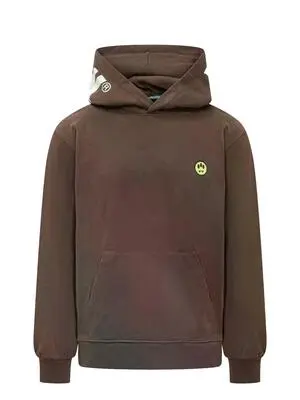 BARROW Logo-detail Hoodie - Brown