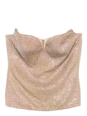 Giuseppe Di Morabito Embellished Strapless Top - Neutrals