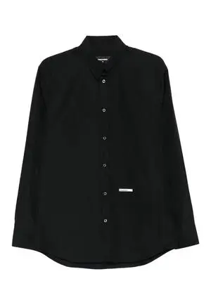 Dsquared2 Logo-detail Cotton Shirt - Black