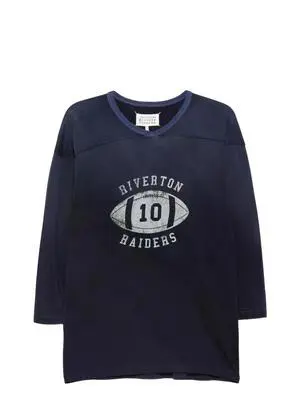 MAISON MARGIELA Football Print T-shirt - Blue