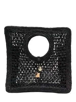 Jacquemus Raffia Tote Bag - Black