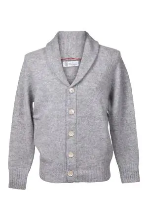 Brunello Cucinelli Shawl-collar Button Cardigan - Grey