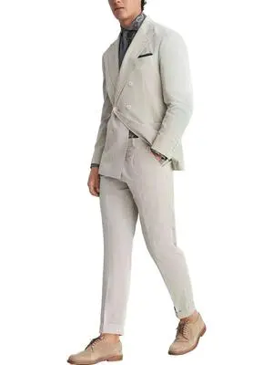 Brunello Cucinelli Double-breasted Pinstripe Suit - Neutrals