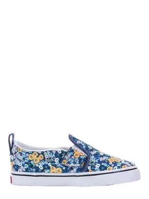 VANS Floral-print Slip-on Sneakers - Blue