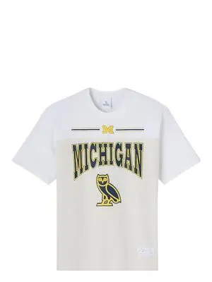 OVO X Ncaa Michigan Wolverines Paneled T-shirt - Ash Heather Grey