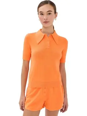 LE BOP Short Sleeve Polo - Papaya