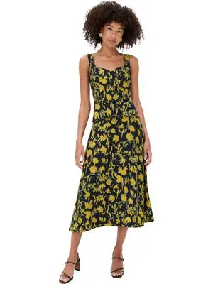Ulla Johnson Vivi Sweetheart Neckline Midi Dress - Verdite
