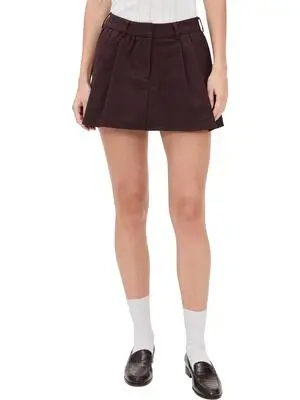 English Factory Mini Ruffle Skort - Brown