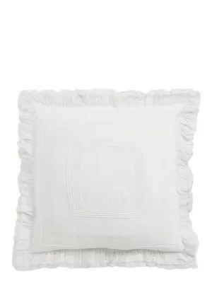 LoveShackFancy Victorian Euro Pillow - White