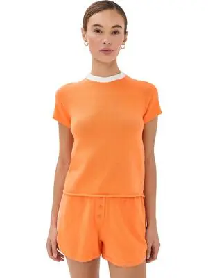 LE BOP Ringer Tee - Papaya