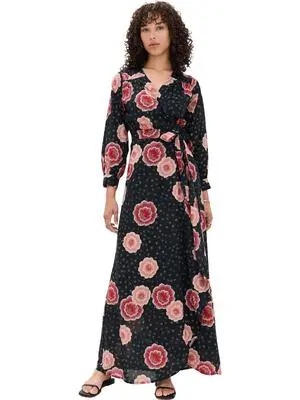 Natalie Martin Kate Long Sleeve Dress - Poppy Indigo