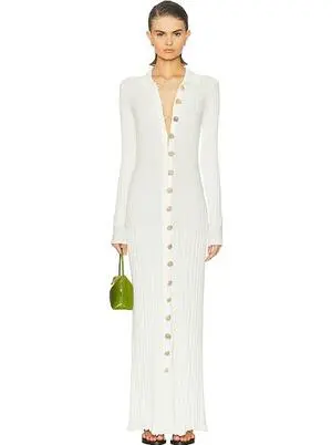 Christopher Esber Sundial Shell Knit Cardigan Dress - White