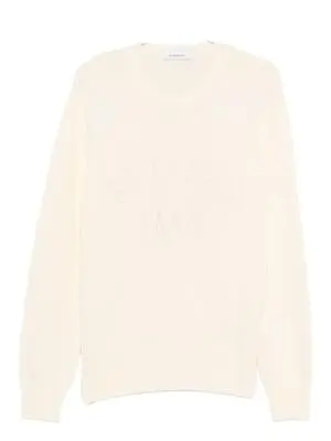 Givenchy Embroidered Logo Crew Neck Sweater - White