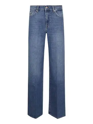 SEVEN High-waist Straight Leg Jeans - Denim