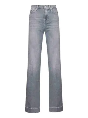 SEVEN High-waist Straight-leg Jeans - Grey