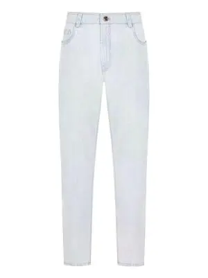 BRUNELLO CUCINELLI Straight-Leg Jeans With Logo Patch