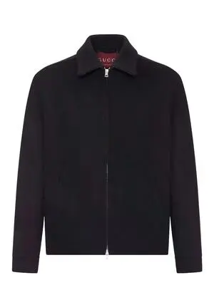 Gucci Wool Jacket With Double-slider Zip - Black
