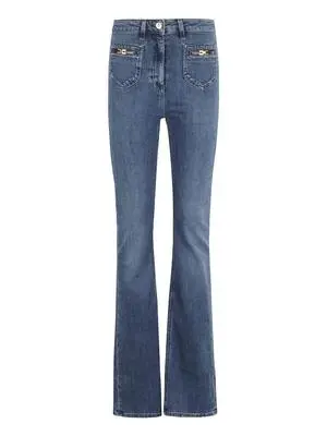 Elisabetta Franchi Flared Leg Jeans - Blue