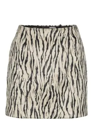Remain Birger Christensen Zebra Print A-line Skirt - White