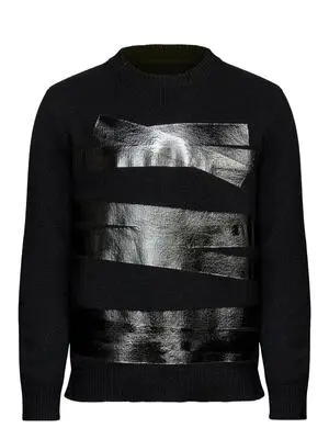 MAISON MARGIELA Metallic Striped Sweater - Black