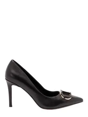 Twin-set Pointed Toe Stiletto Heel Pumps - Black