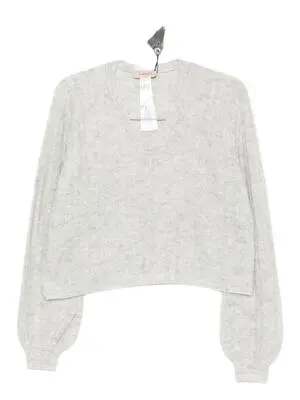 TWIN-SET V-Neck Cropped Sweater