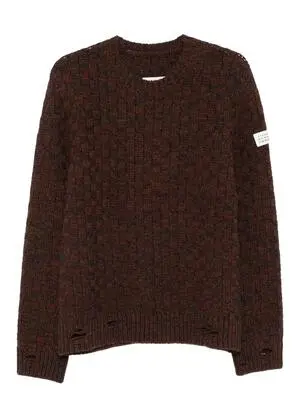 MAISON MARGIELA Cable-knit Wool Sweater - Brown