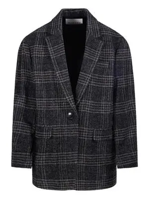 MARANT ETOILE Checked Blazer - Grey