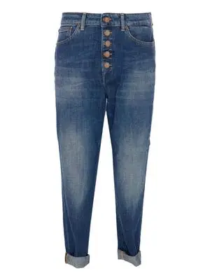 DONDUP Five-pocket Jeans With Cuffed Hems - Blue