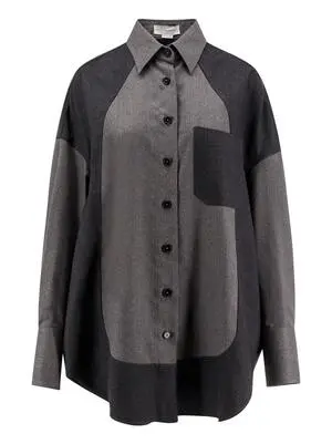 Stella McCartney Oversized Wool Shirt - Grey
