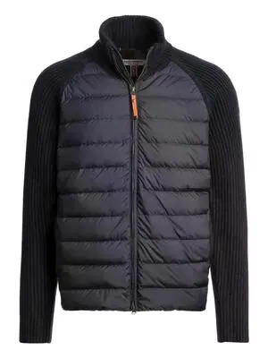 PARAJUMPERS Olmo Ribbed-knit Quilted Jacket - Blue
