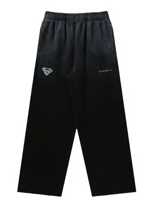 YOUNGLA X Superman Sweatpants - Black Wash