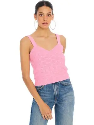 Allison Sweetheart Knit Tank - Pink