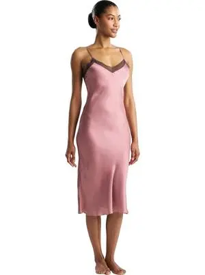 Natori Ashley Icon Lace Slip Dress - Pink