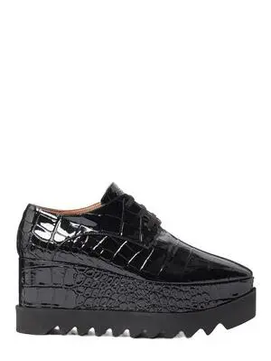 Stella McCartney Limited-edition Elyse Crocodile Platforms - Black