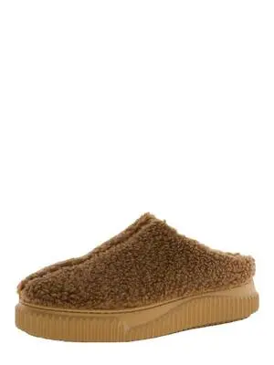 VOILE BLANCHE Gina Faux Shearling Clogs - Brown