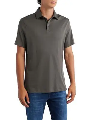 Robert Barakett Georgia Solid Pima Cotton Polo Beluga