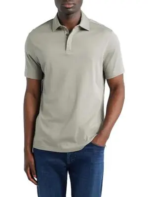Robert Barakett Georgia Solid Pima Cotton Polo Olive Dust