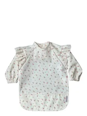 NEFERLAND Ruffle Bib Smock - Rose Garden (2t-4t)