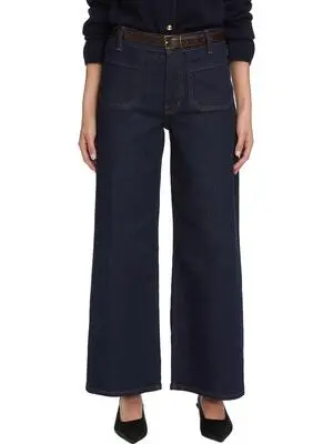 FRAME Le Pixie Slim Palazzo Patch Pocket High-waist Wide-leg Jeans - Rinse