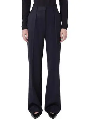 Max Mara Cannes Pleated Wool Twill Trousers - Ultramarine
