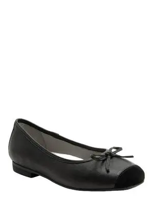 ALEGRIA BY PG LITE Talya Cap Toe Ballet Flat - Black