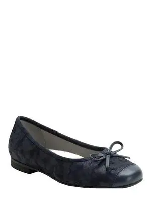 ALEGRIA BY PG LITE Talya Cap Toe Ballet Flat - Navy Mist