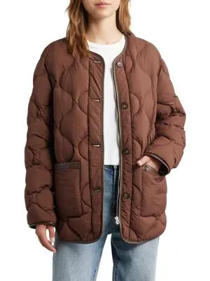 Rag & Bone Tatiana Quilted Down And Feather Filled Jacket - Brown