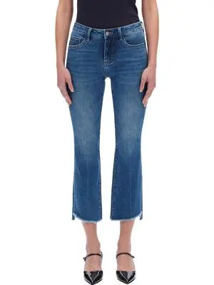 BAYEAS Mid Rise Frayed Bootcut Jeans - Freeloop