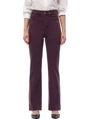 BAYEAS High-waist Bootcut Jeans - Plum