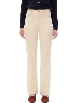 BAYEAS High-waist Bootcut Jeans - Vanilla Gream